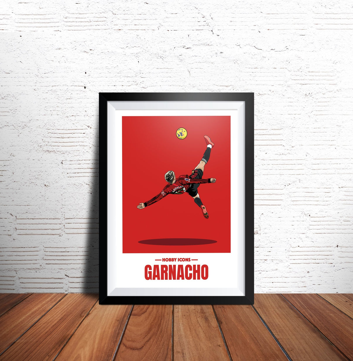 A4 Print - Alejandro Garnacho Hobby Icons Illustrated Poster ...