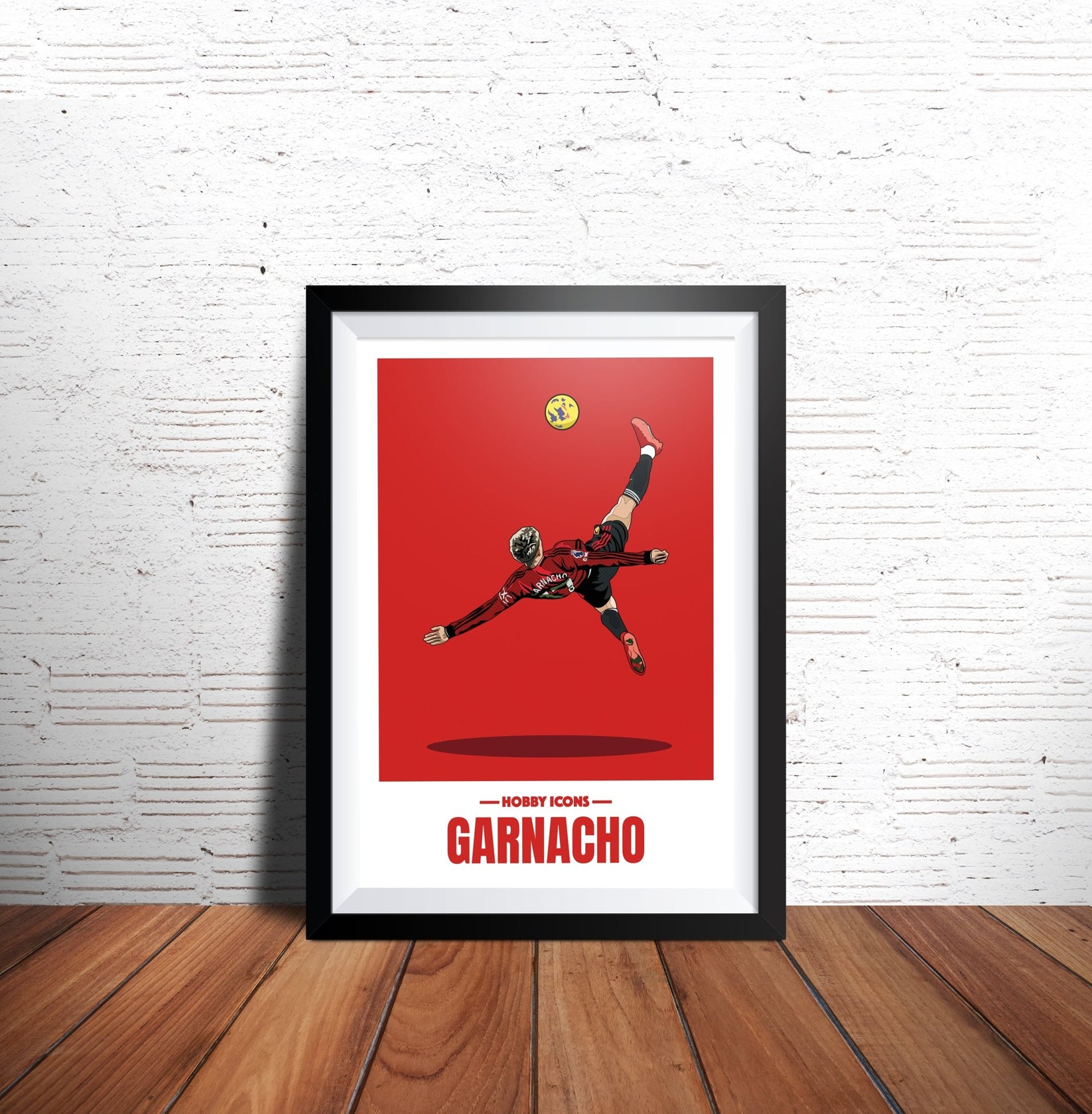 A4 Print - Alejandro Garnacho Hobby Icons Illustrated Poster ...
