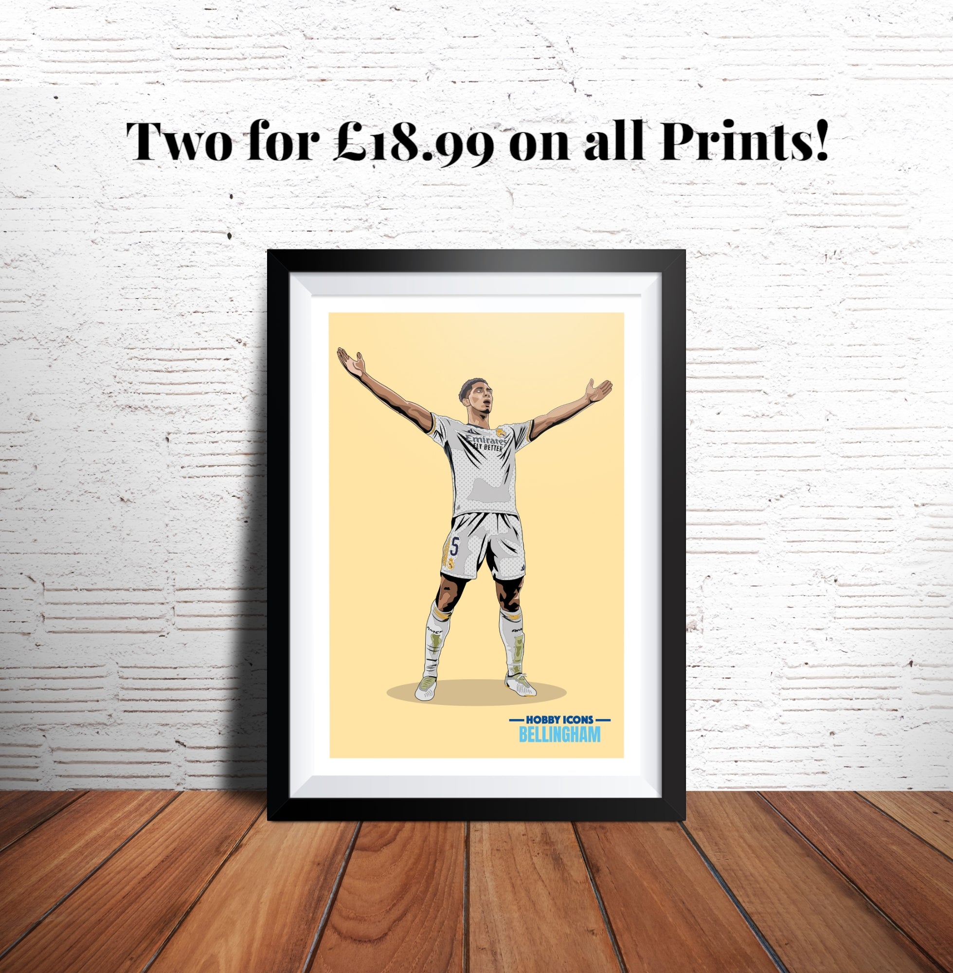 A4 Print - Jude Bellingham - Hobby Icons Illustrated Poster ...