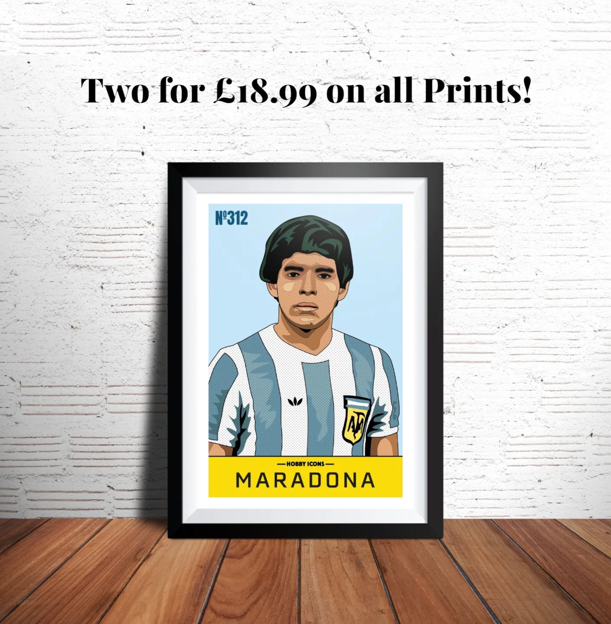 A4 Print - Diego Maradona - Hobby Icons Illustrated Poster – HobbyStock Ltd